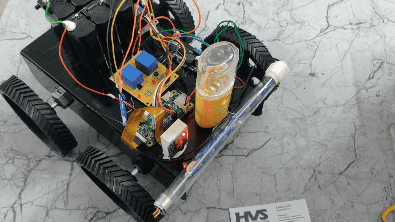 HVS-3039 IOT based sanitization robot using Raspberry pi zero w and UV ...